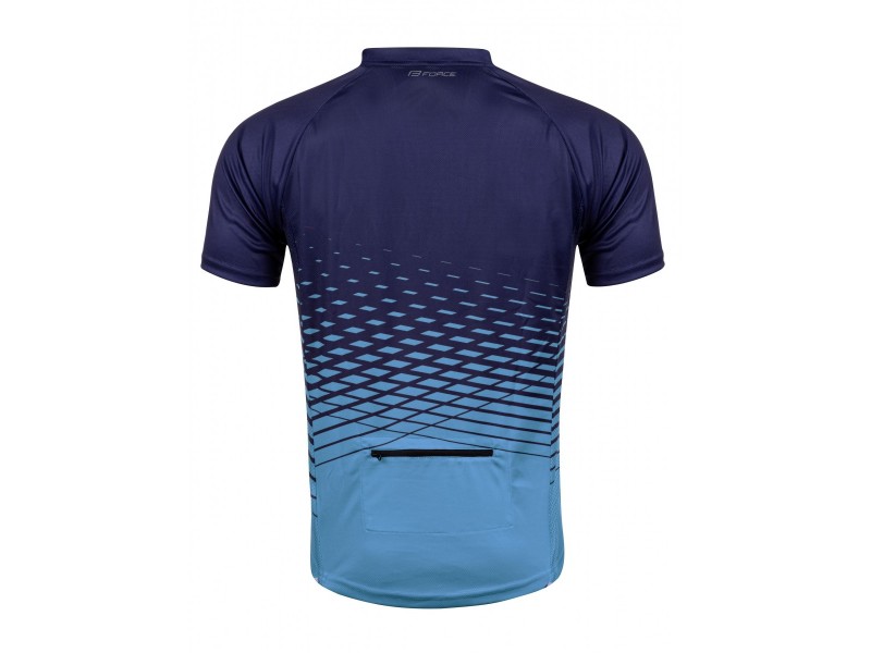 Dres FORCE MTB ANGLE krátký rukáv, modrý 3XL - Pelotony.com